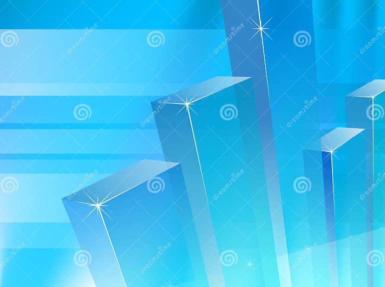 Blue Chart Columns on Transparent Light Blue Background Stock Vector ...