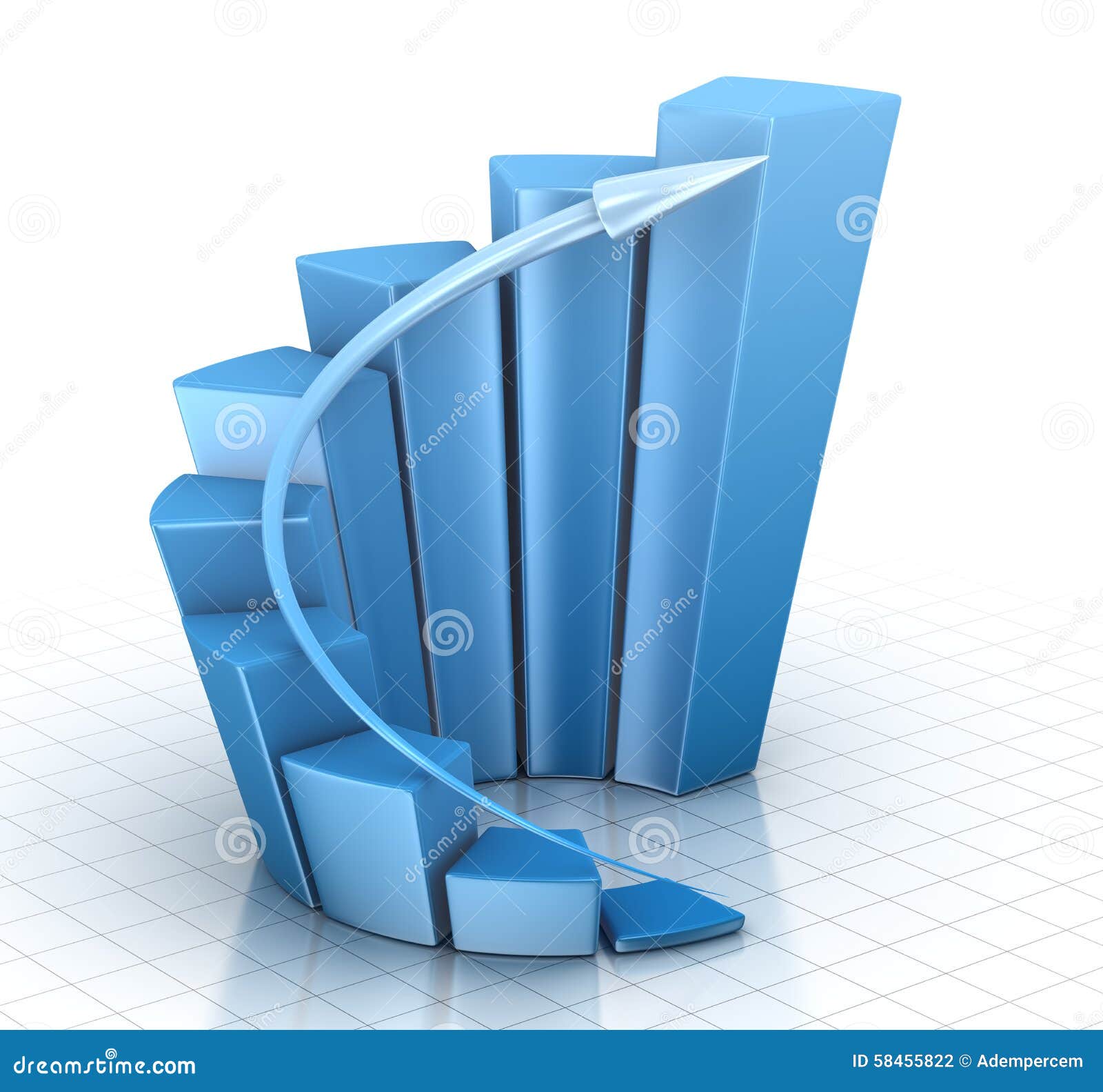 Blue Chart stock illustration. Illustration of money - 58455822