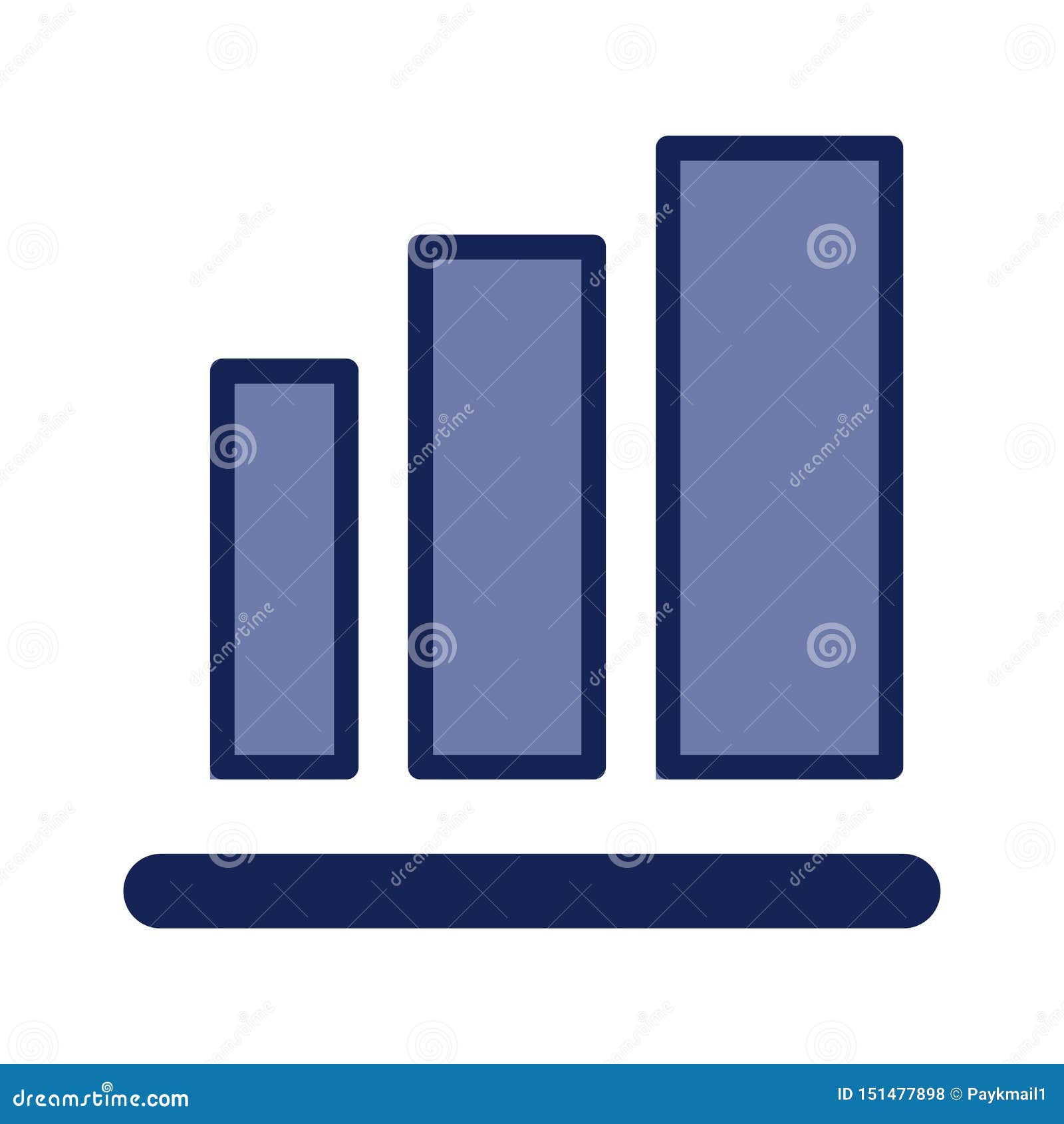 Blue Chart Icon on White Background. Blue Chart Sign. Stock Vector ...