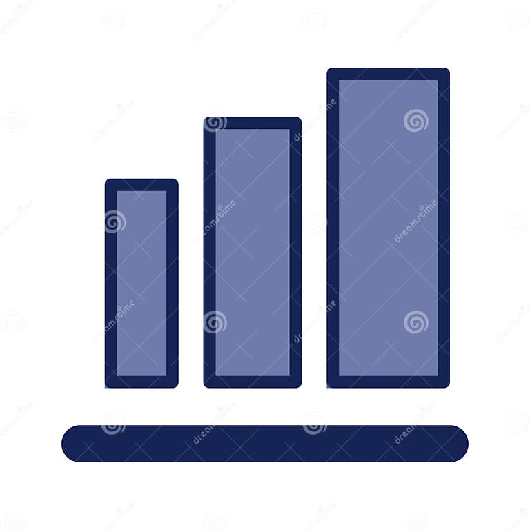 Blue Chart Icon on White Background. Blue Chart Sign. Stock Vector ...