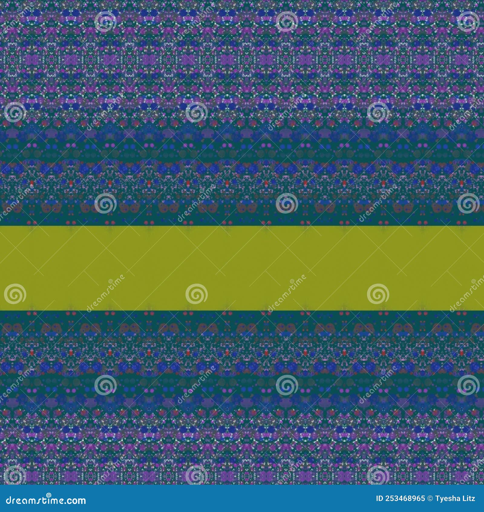 Blue and Chartreuse Simple Pattern Stock Illustration - Illustration of ...