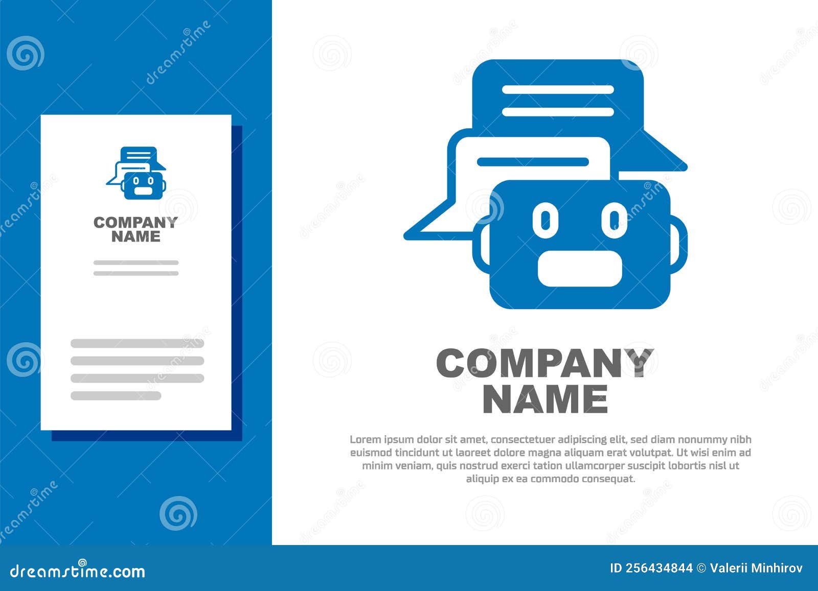 Blue Chat Bot Icon Isolated on White Background. Chatbot Icon. Logo ...