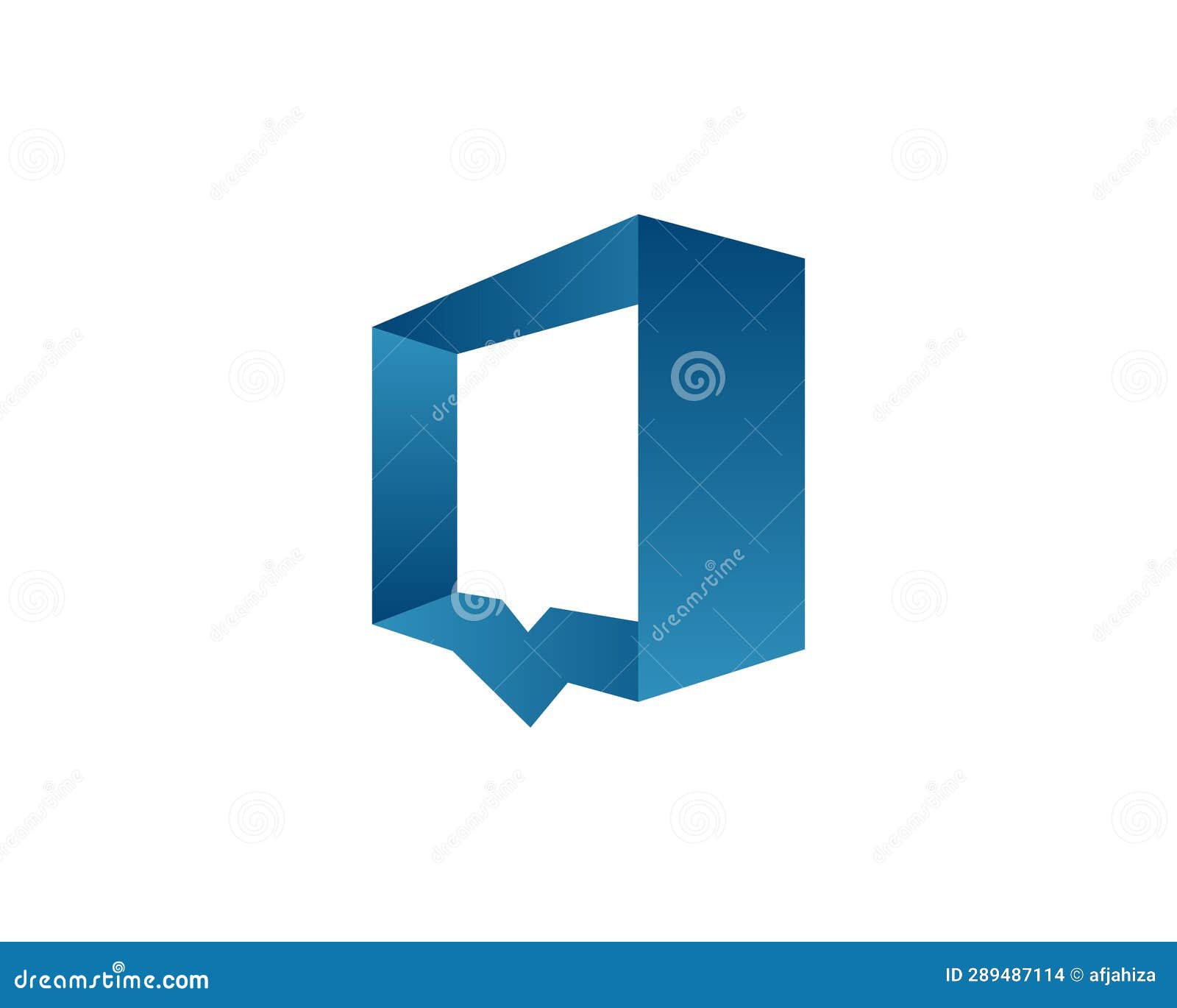 Blue Chat Box Square Logo Icon Stock Illustration - Illustration of ...