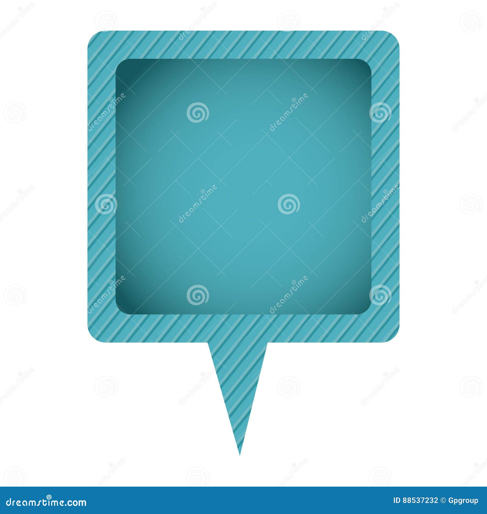 Blue chat bubble icon stock illustration. Illustration of drawing ...