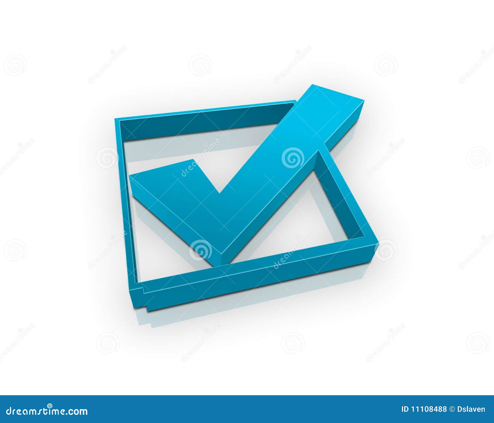 Blue check box stock illustration. Illustration of tick - 11108488