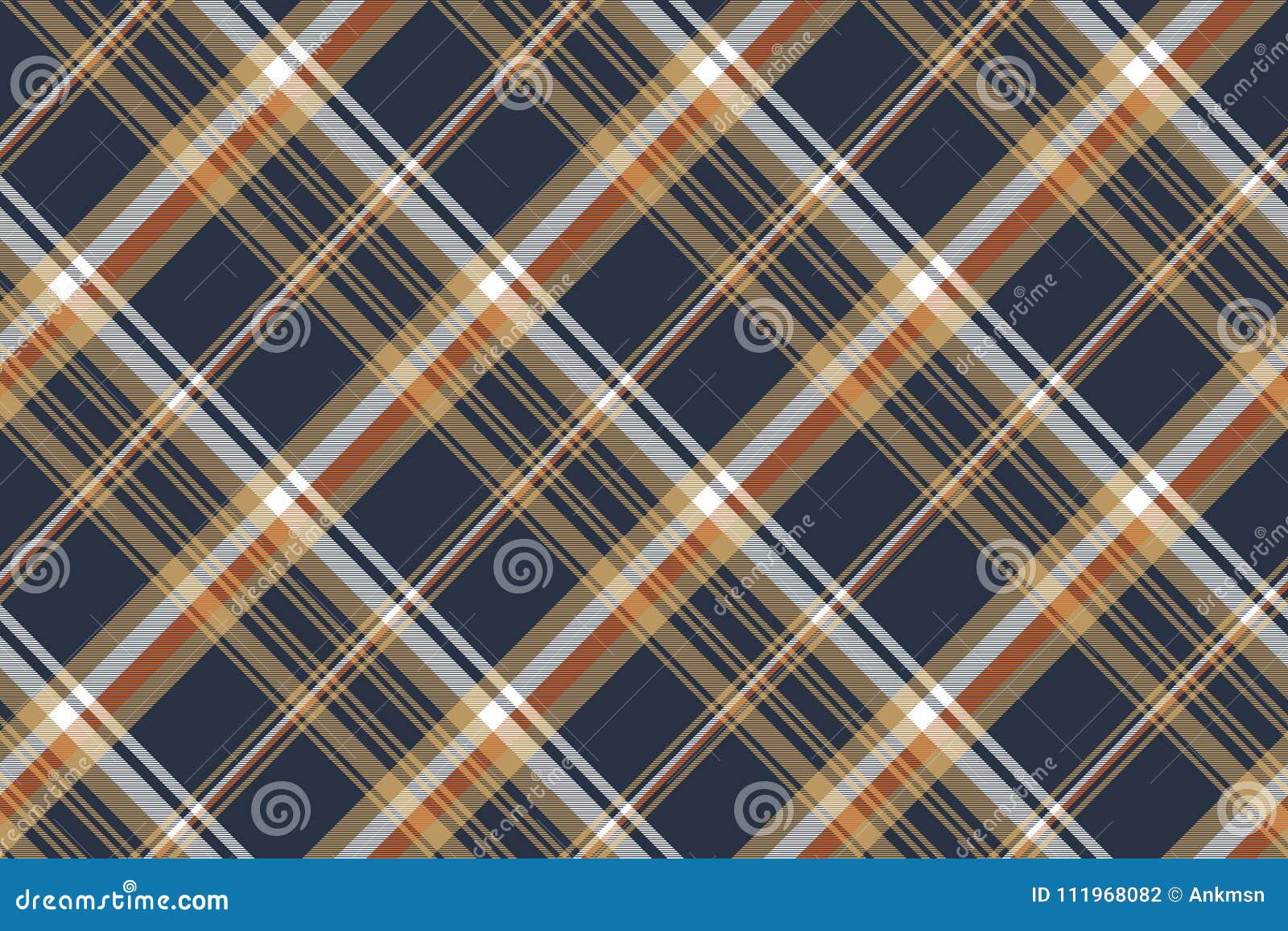 Blue Check Diagonal Seamless Fabric Texture Stock Vector - Illustration ...