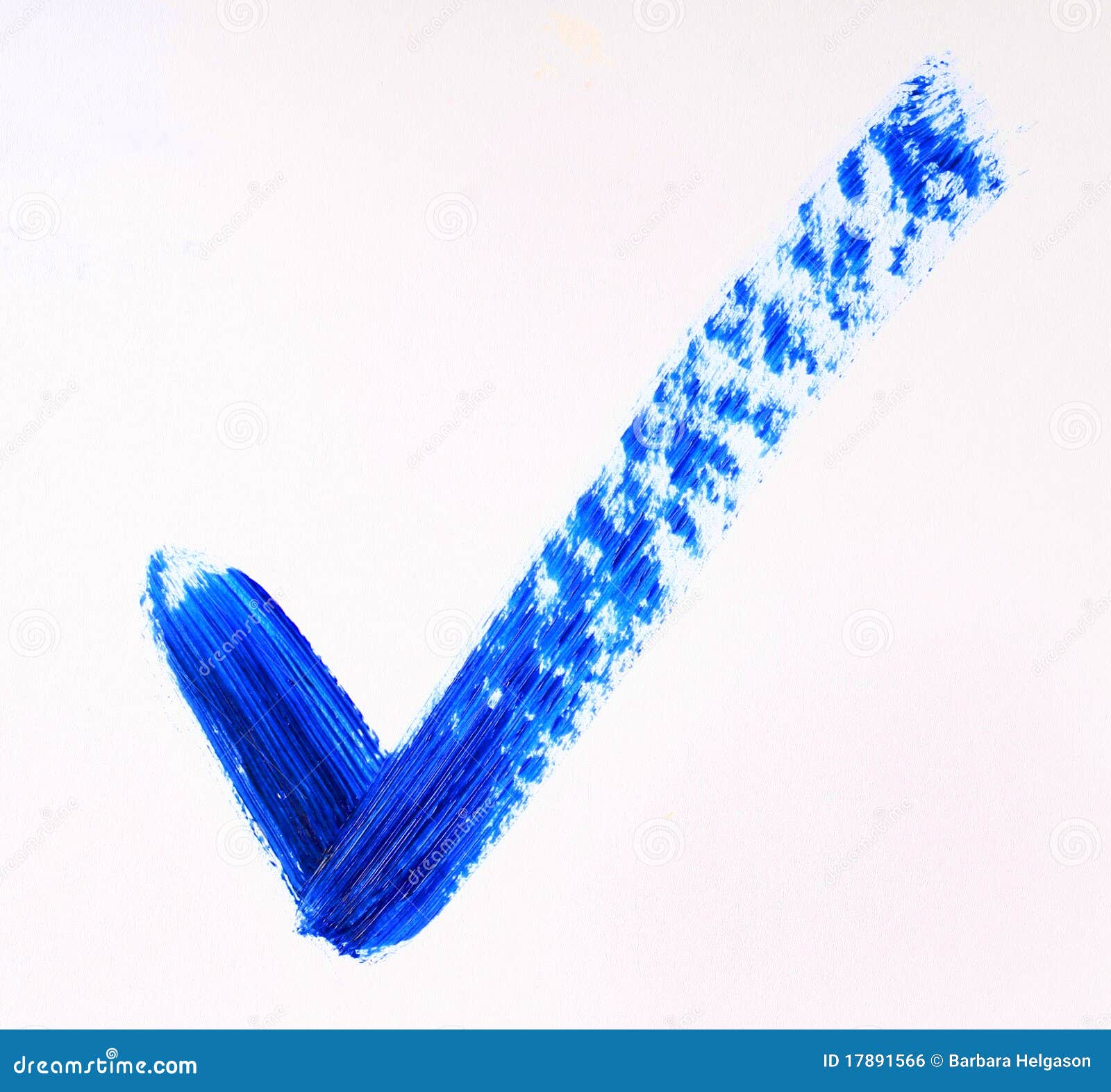 Blue check mark stock photo. Image of mark, doodle, paint - 17891566