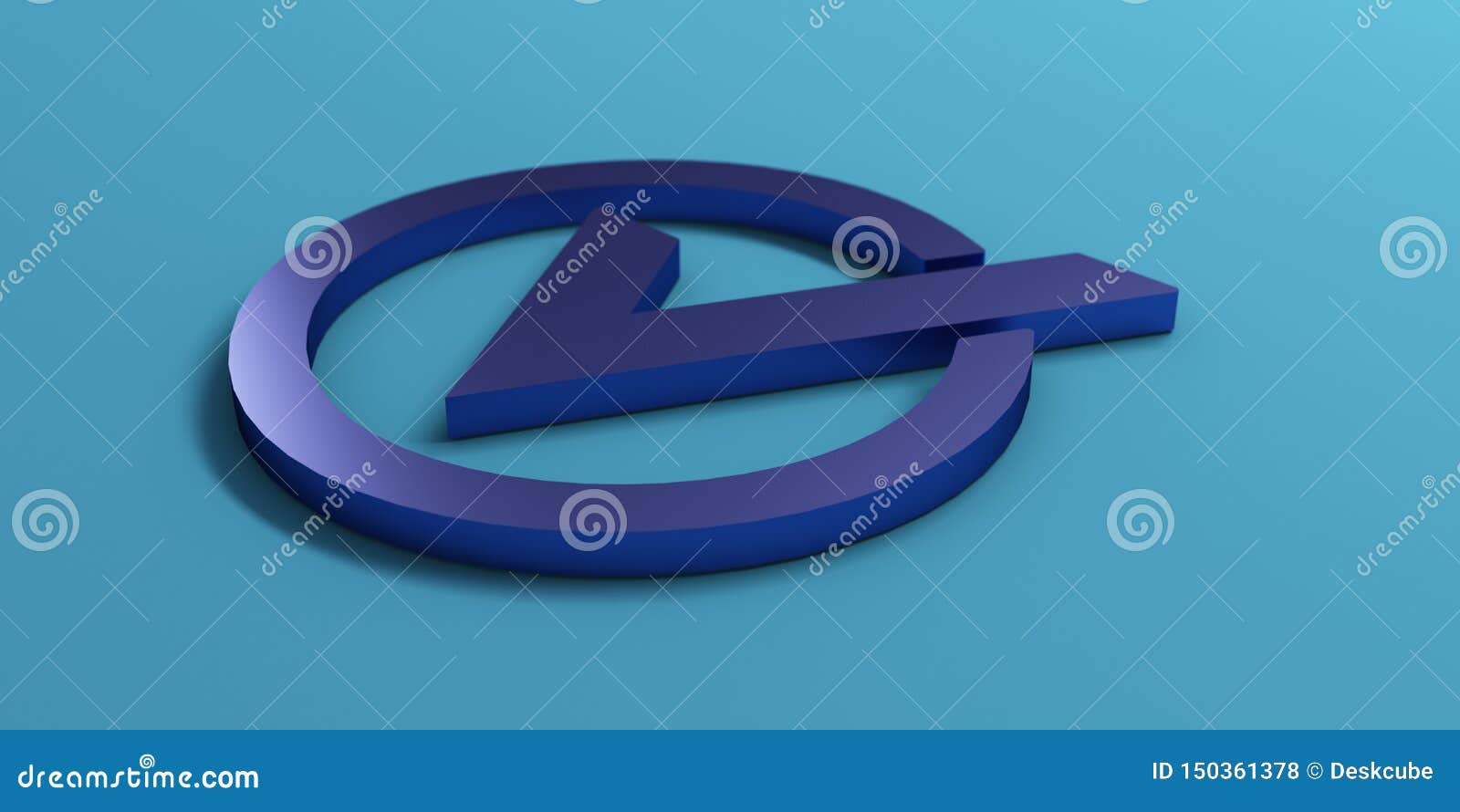 Blue Check Mark. 3D Render Illustration Stock Illustration ...