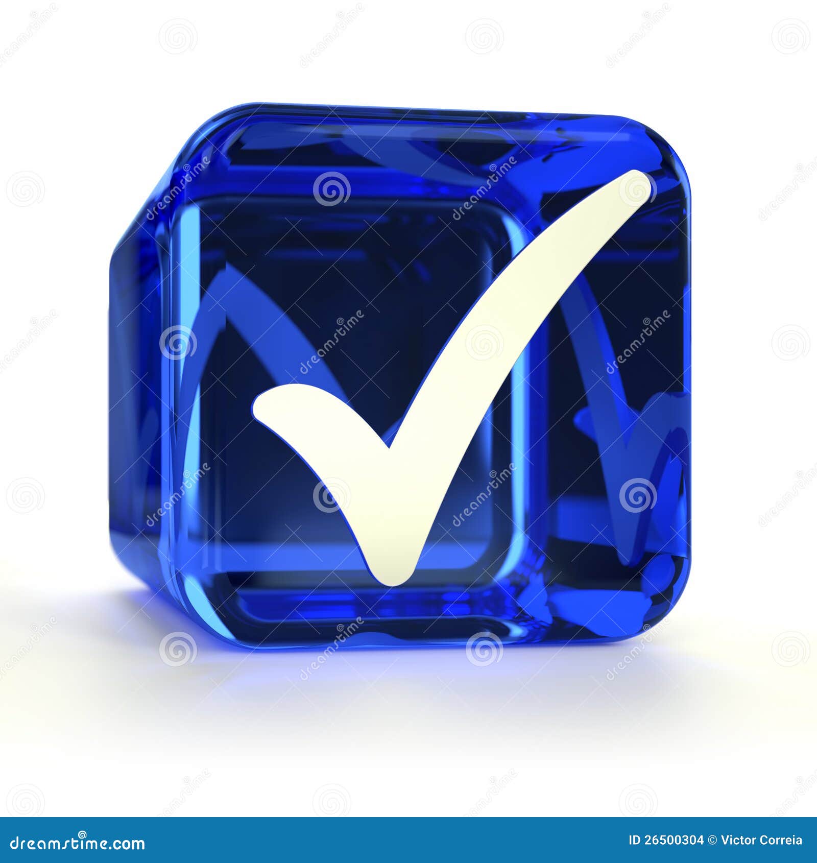 Blue Check Mark Icon. Tick Symbol, Tick Icon Vector Illustration ...