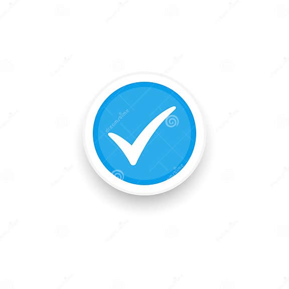 Blue Check Mark Icon Vector Design, Profile Verified Badge Stock Vector ...