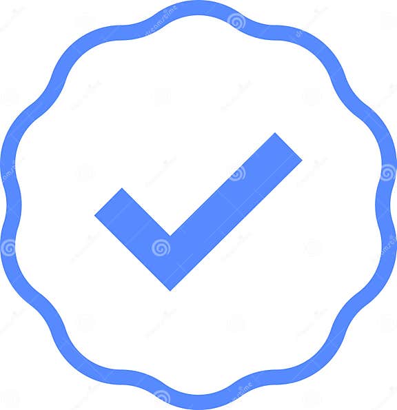 Blue Check Mark Tick Verification Icon Symbol Vector Stock Vector ...