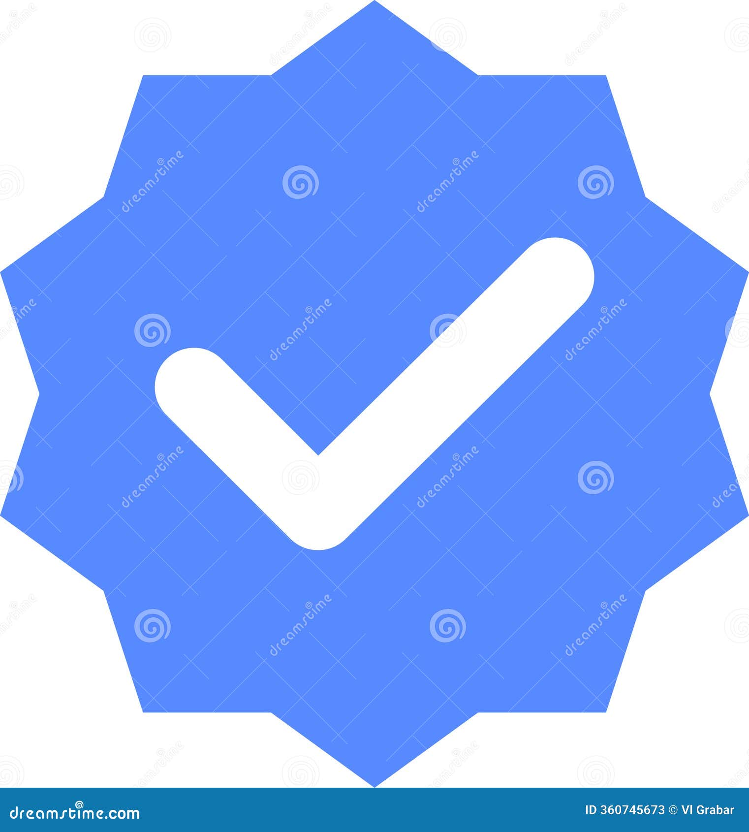 Blue Check Mark Tick Verification Icon Symbol Vector Stock Vector ...