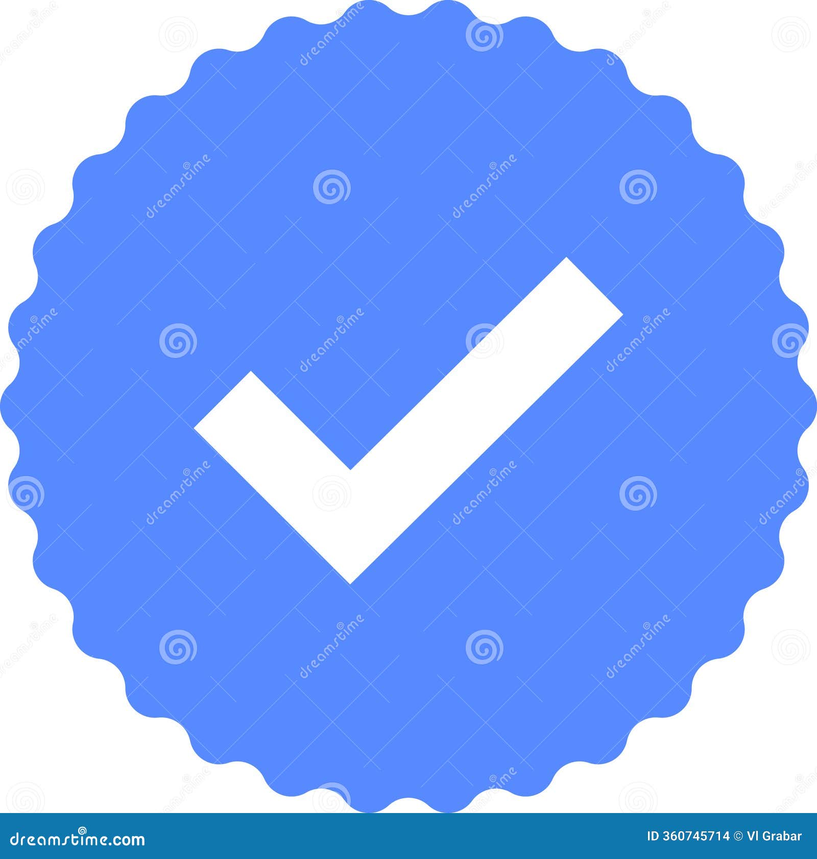 Blue Check Mark Tick Verification Icon Symbol Vector Stock Vector ...