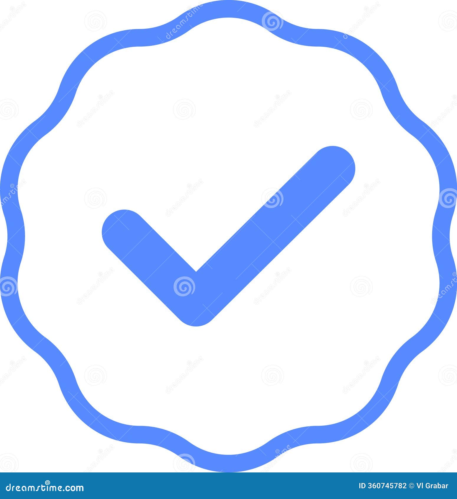 Blue Check Mark Tick Verification Icon Symbol Vector Stock Vector ...