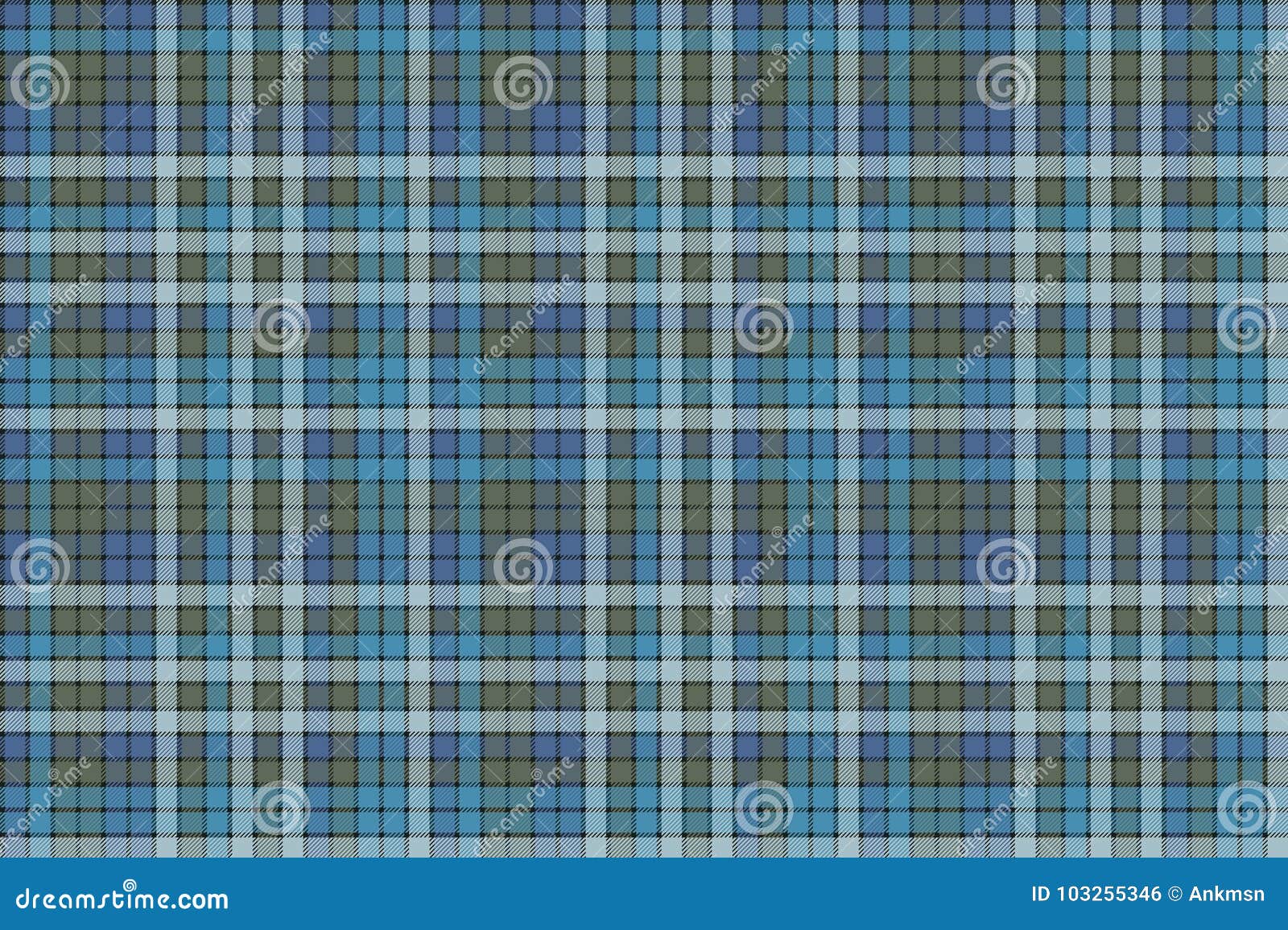 Blue Check Plaid Fabric Texture Textile Seamless Pattern Stock Vector ...