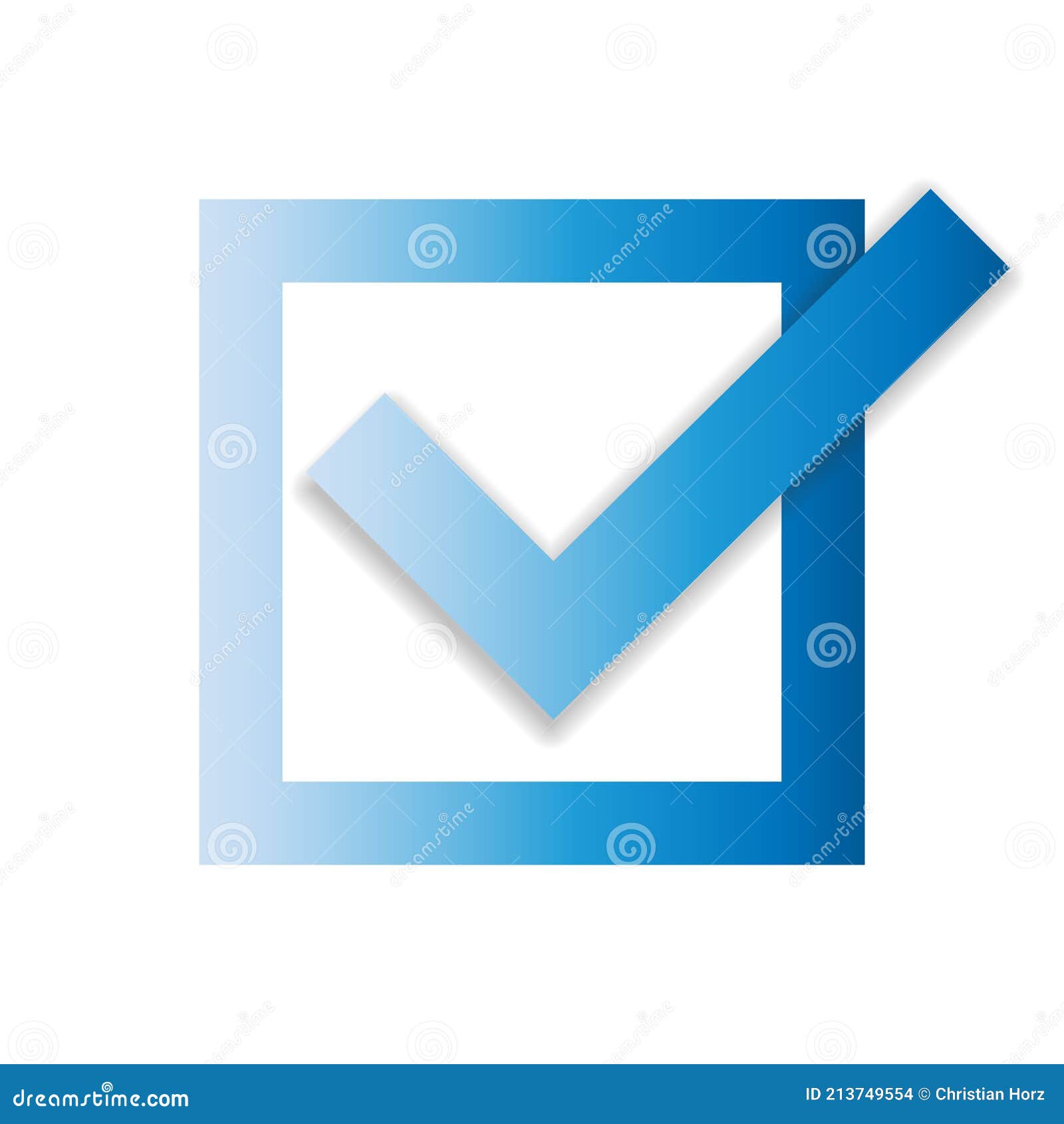 Blue Checkbox with Checkmark Isolated on White Stock Vector ...