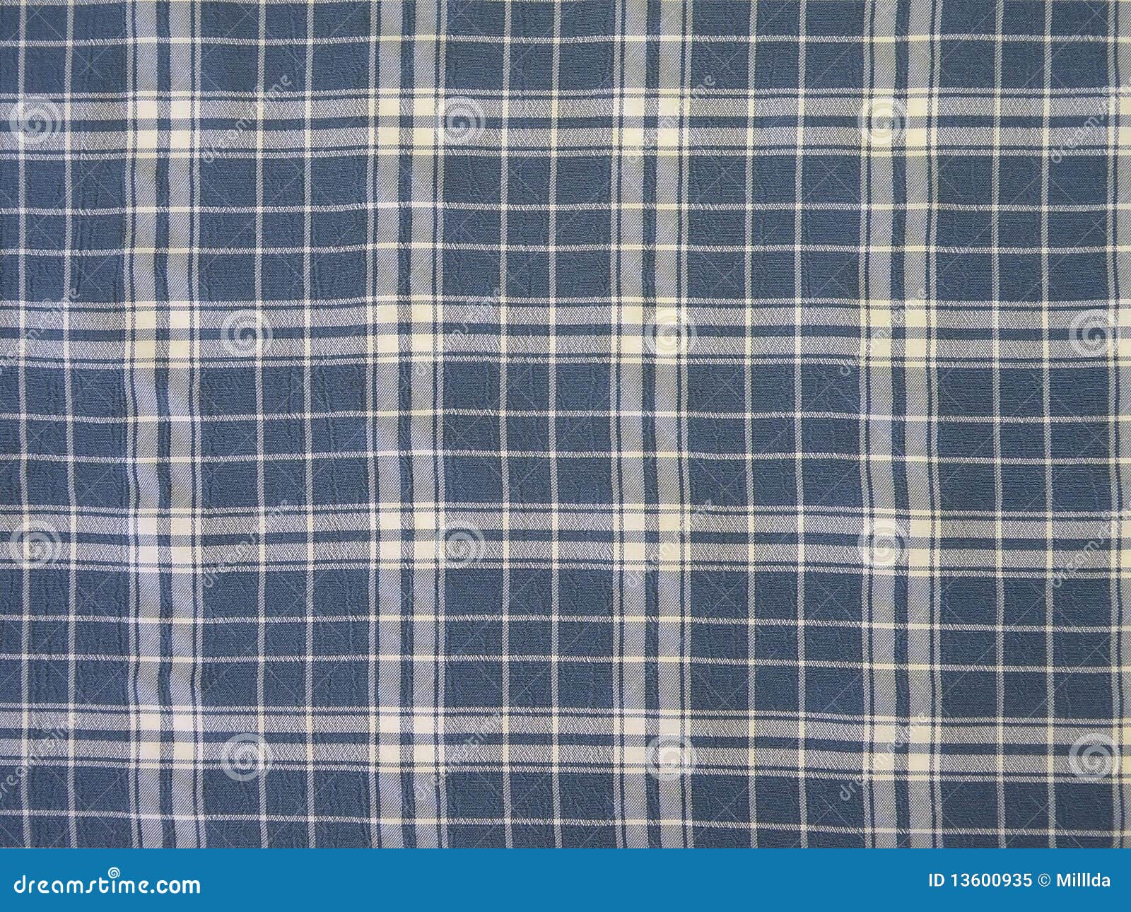 Blue checked fabric stock image. Image of smooth, abstract - 13600935