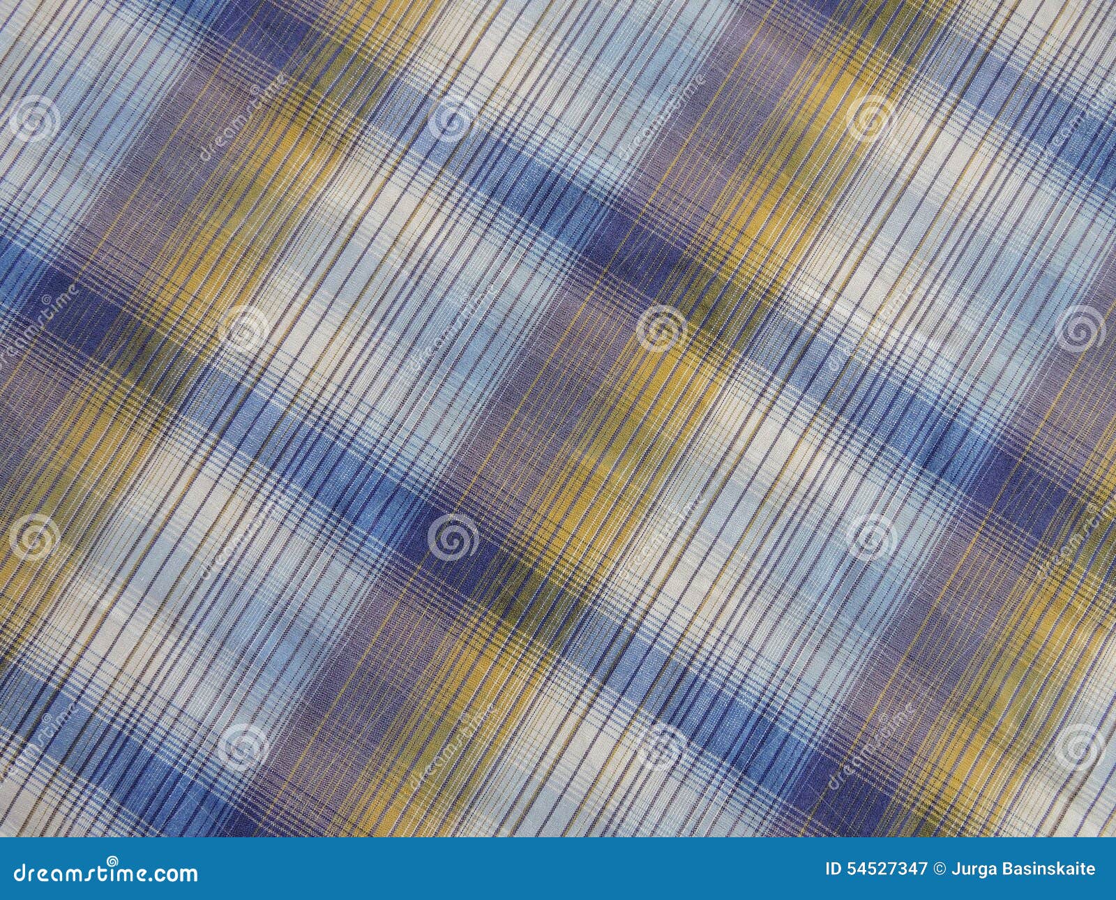 Blue Checked Fabric Texture Stock Image - Image of cloth, yellow: 54527347