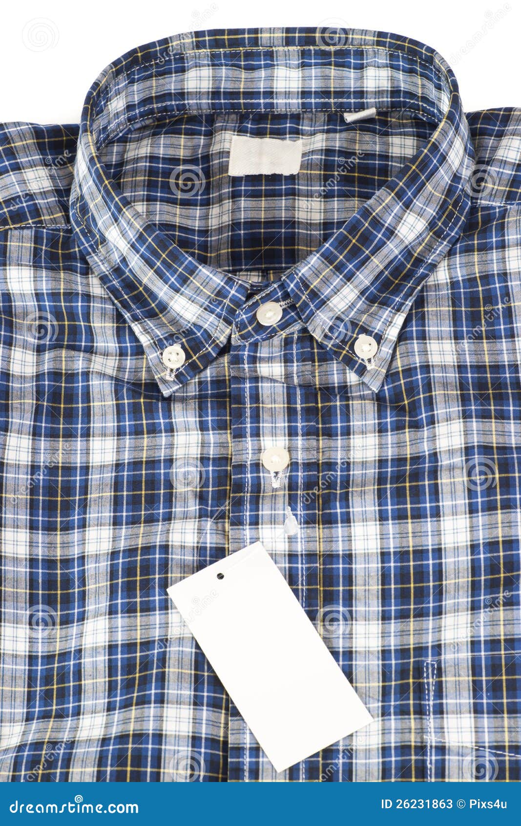 Blue checked pattern shirt stock image. Image of clean - 26231863
