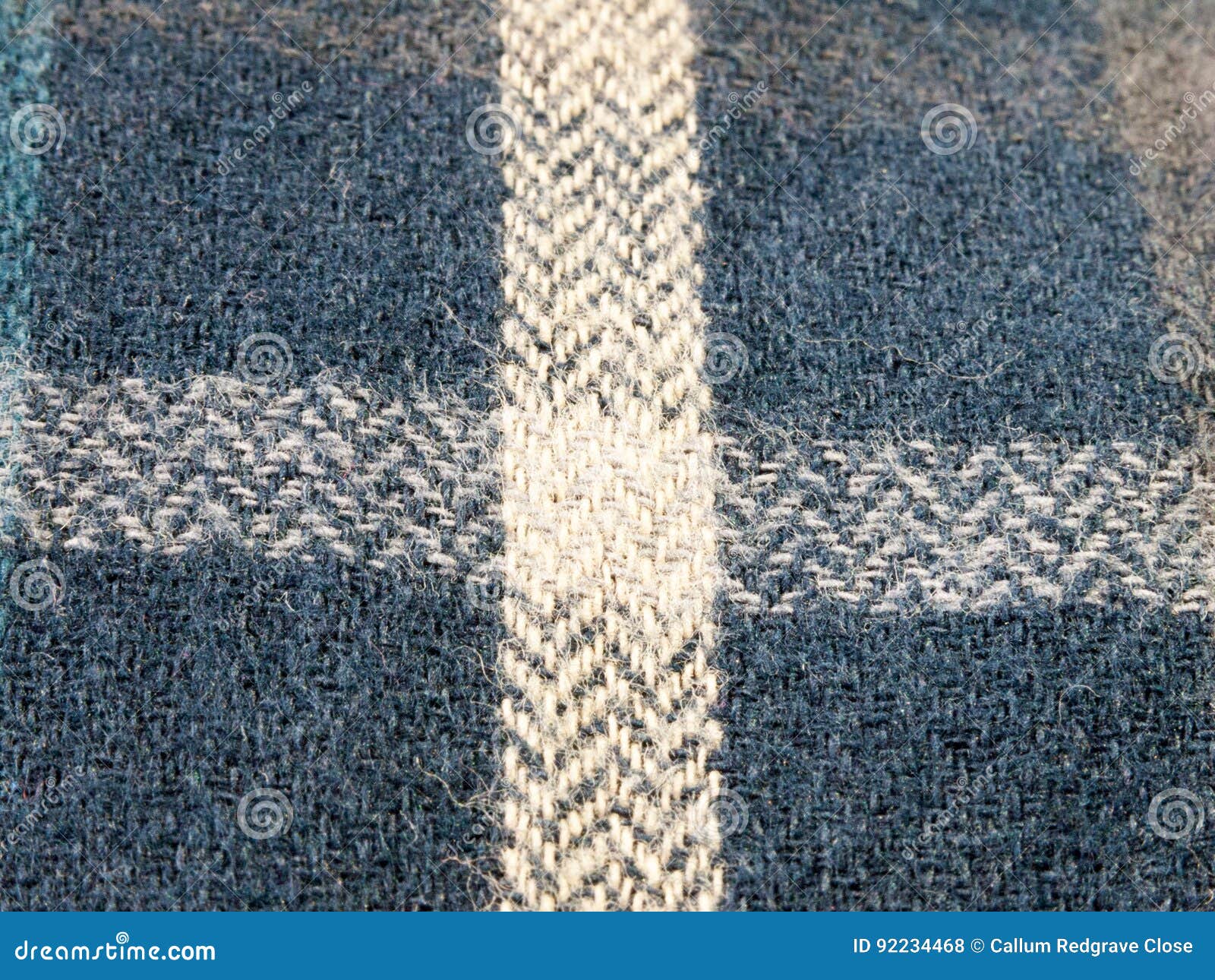 Blue Checkered Cotton Wool Close Up Texture of Pjs Stock Photo - Image ...