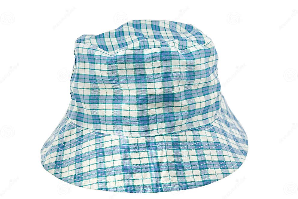 Blue checks hat stock photo. Image of headwear, lady - 12311122