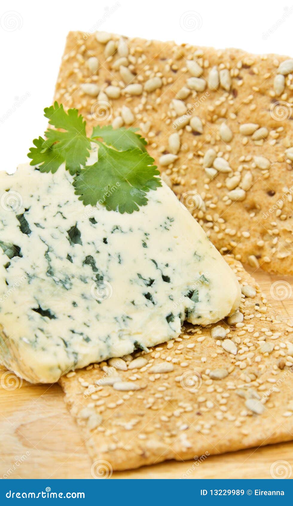 Blue cheese and crackers stock image. Image of isolated - 13229989