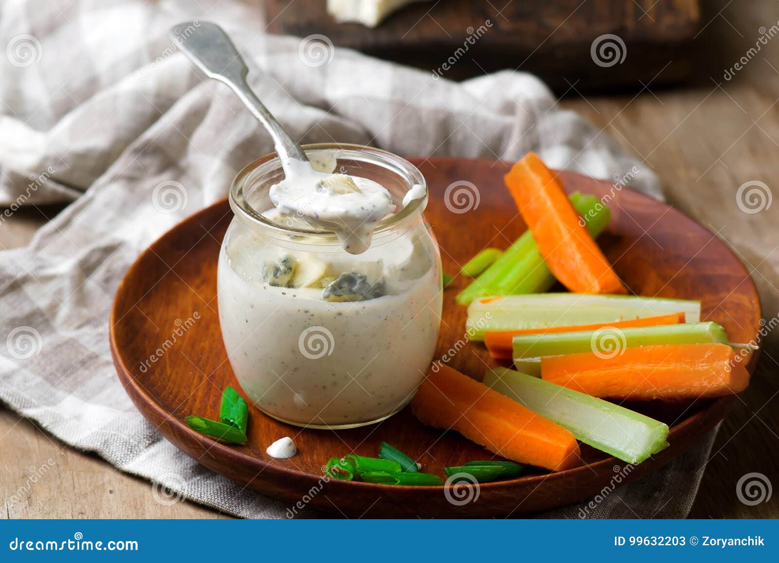 Blue Cheese Dressing in Glass Jar Stock Image - Image of gourmet ...