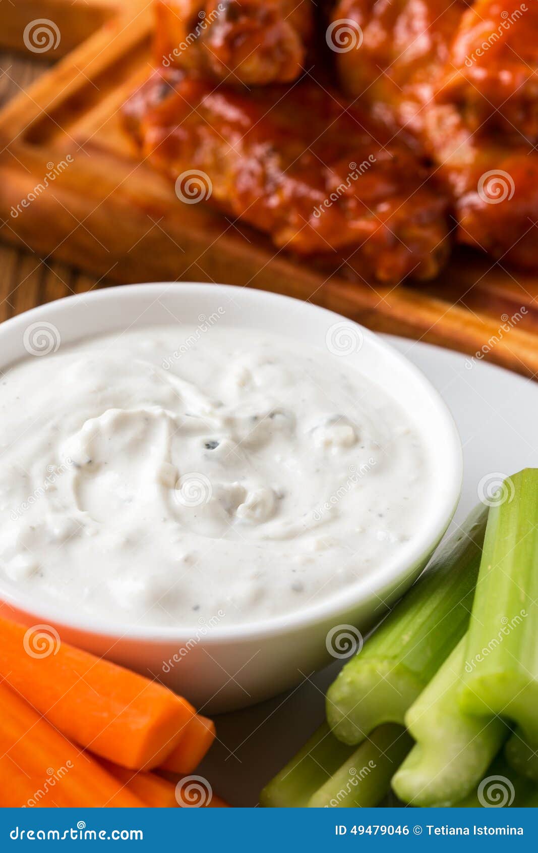 Blue cheese dressing stock photo. Image of wings, barbecue - 49479046