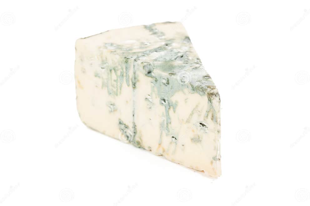 Blue Cheese Isolated on White Stock Image - Image of cheese, protein ...