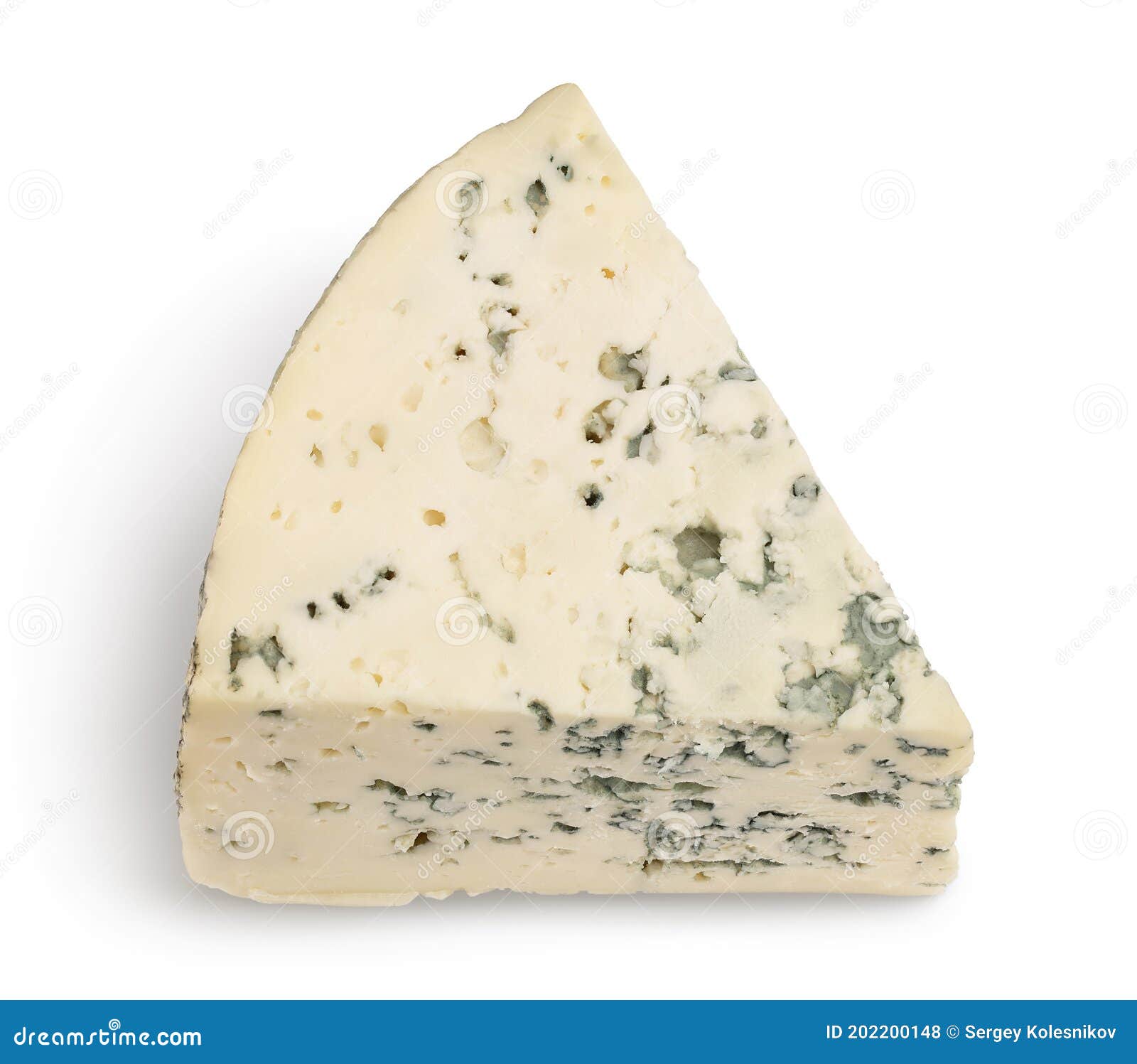 Blue Cheese Isolated on White Background with Clipping Path and Full ...