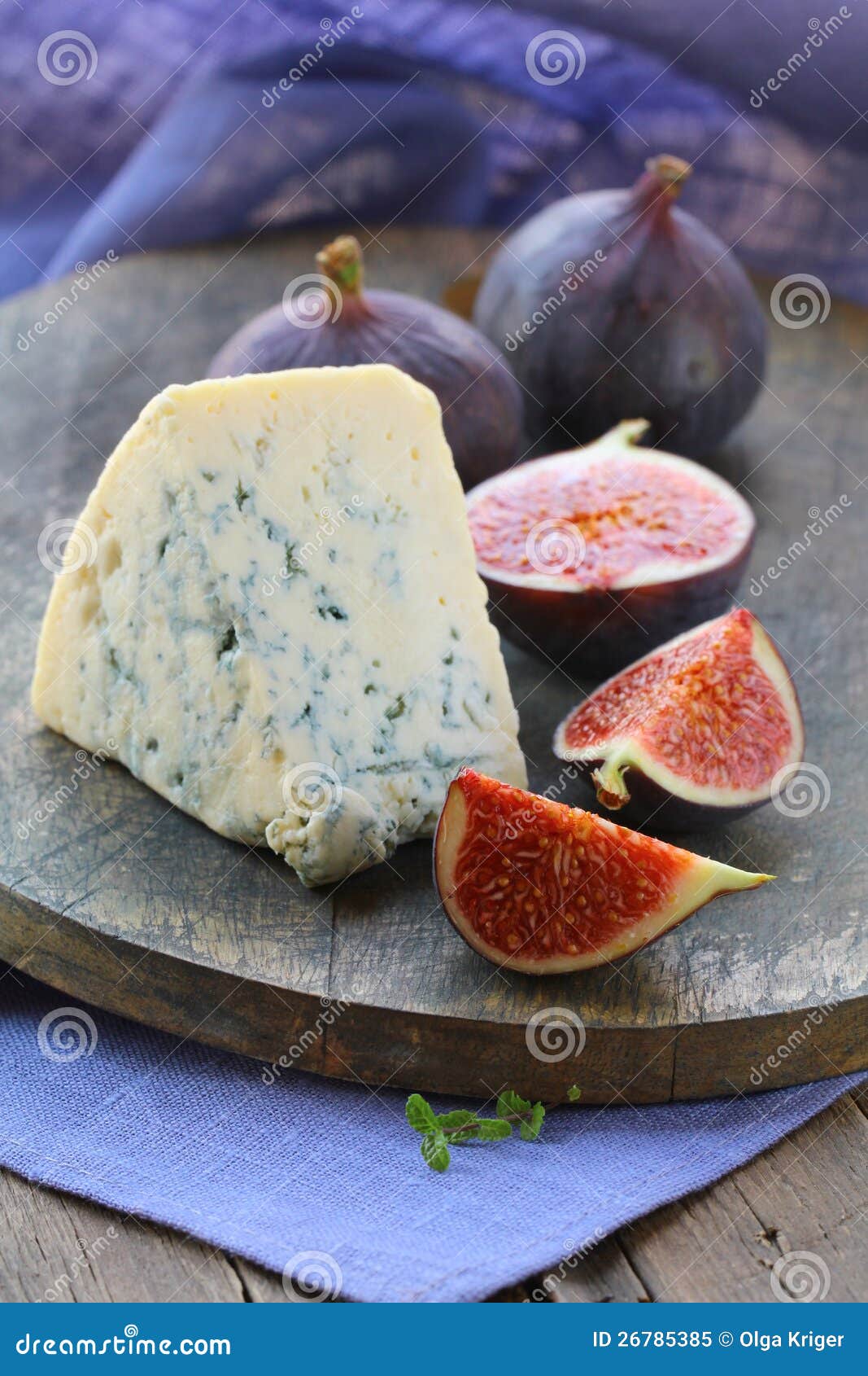 Blue Cheese and Sweet Fruit Figs Stock Image - Image of gourmet, french ...