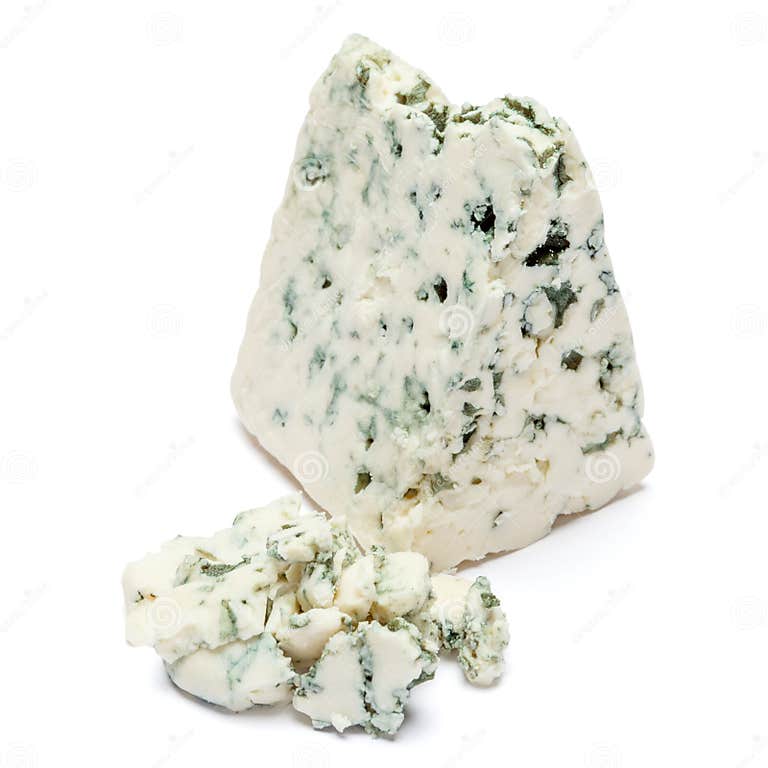 Blue Cheese on a White Background Stock Image - Image of cheese ...