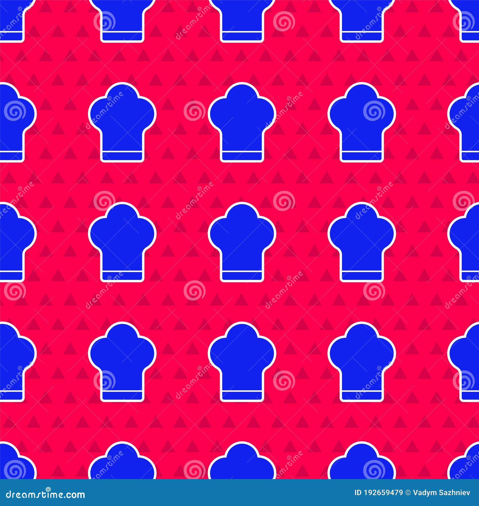 Blue Chef Hat With A Mustache Logo Cartoon Vector | CartoonDealer.com ...