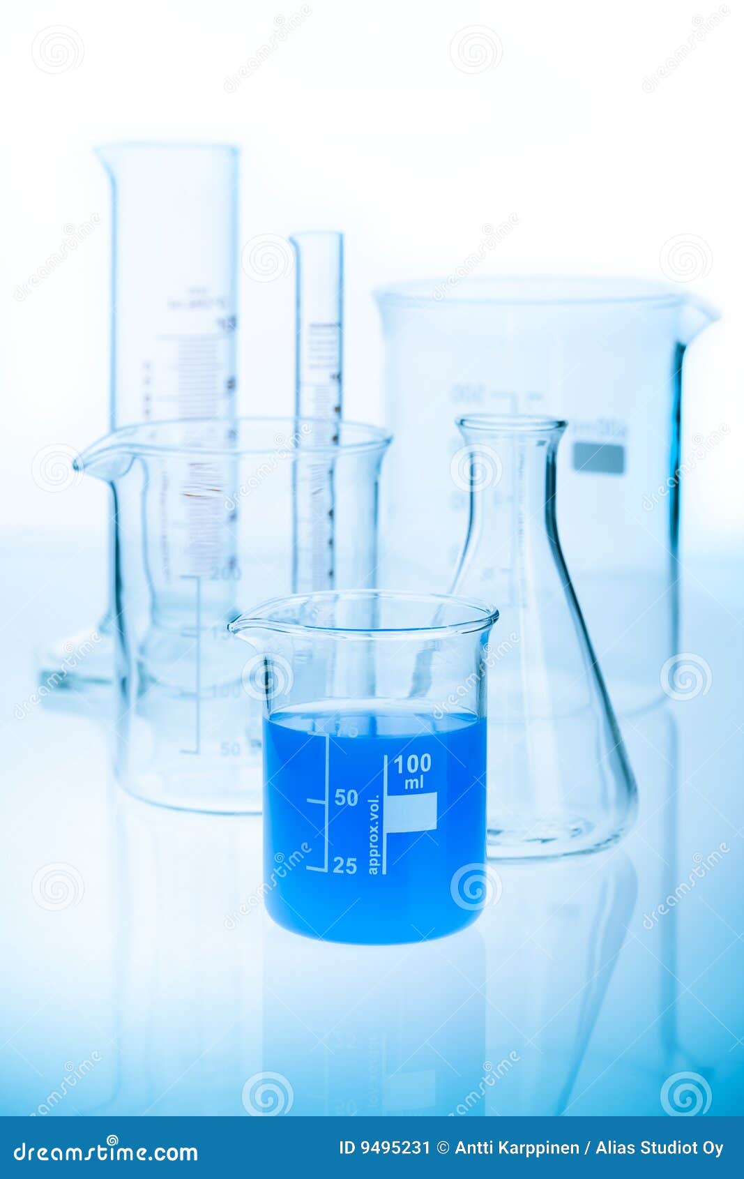 Blue chemistry stock image. Image of test, industry, liquid - 9495231