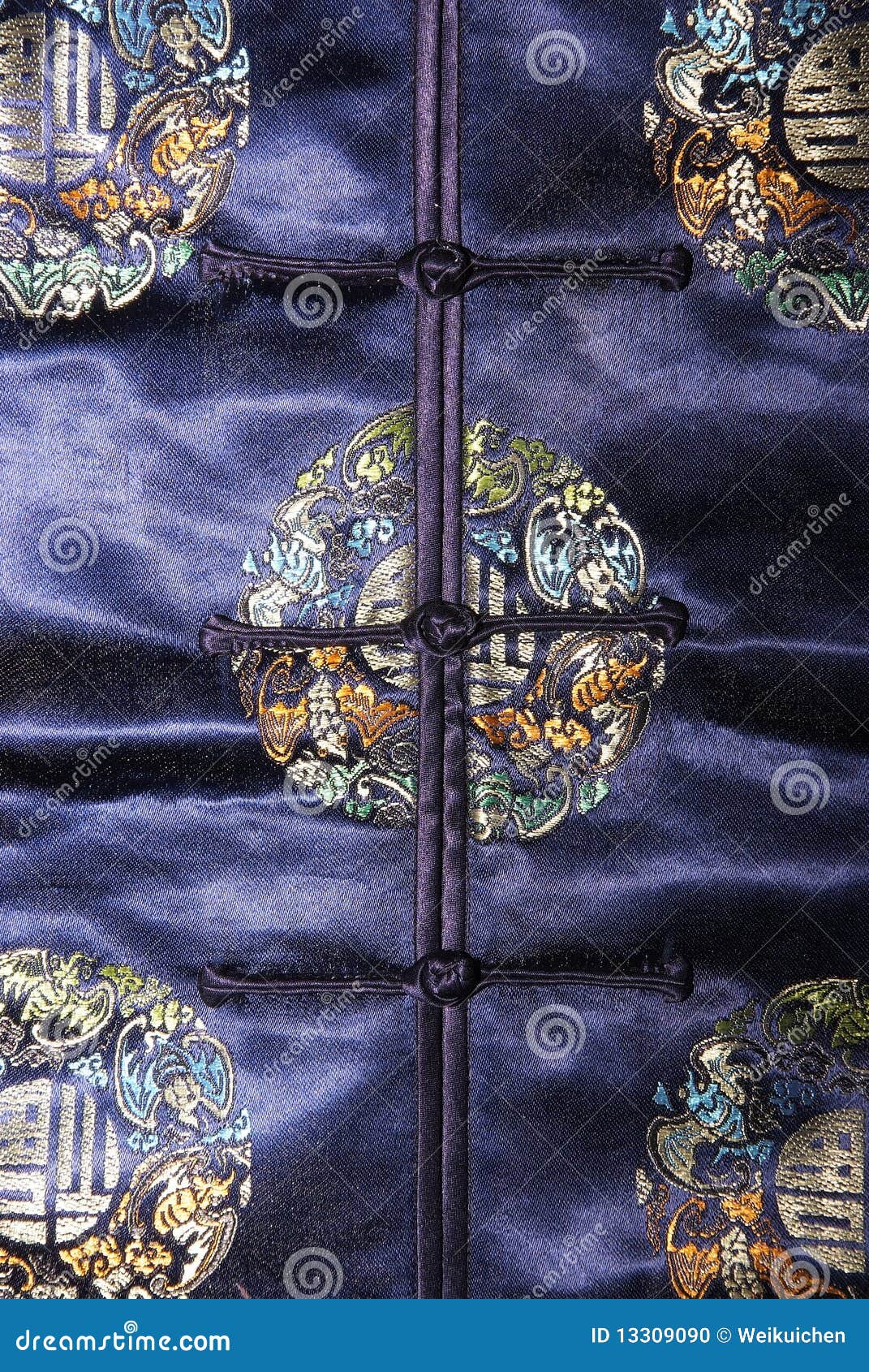 Blue cheongsam stock photo. Image of clothes, garment - 13309090