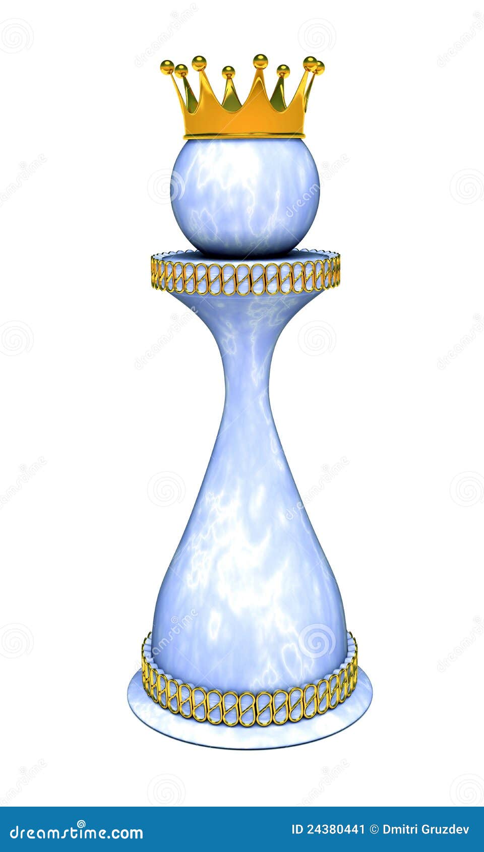 Blue chess queen stock illustration. Illustration of defeat - 24380441