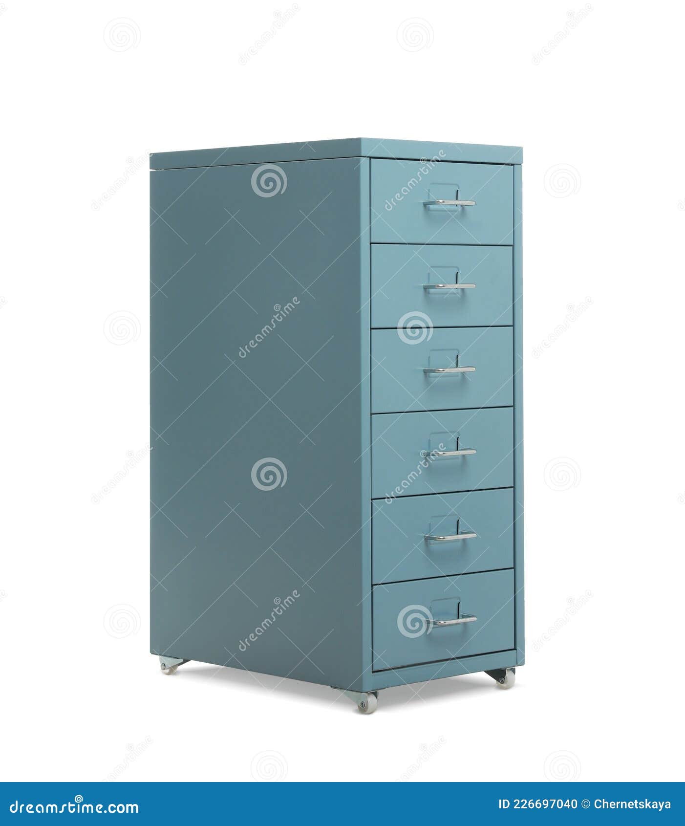 Blue Chest of Drawers Isolated on White Stock Photo - Image of comfort ...