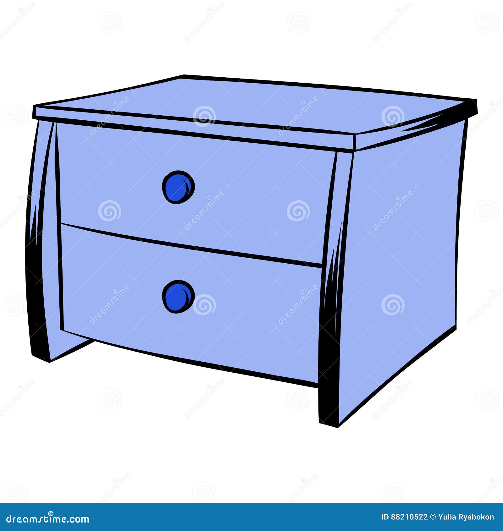 Blue chest icon cartoon stock vector. Illustration of cartoon - 88210522
