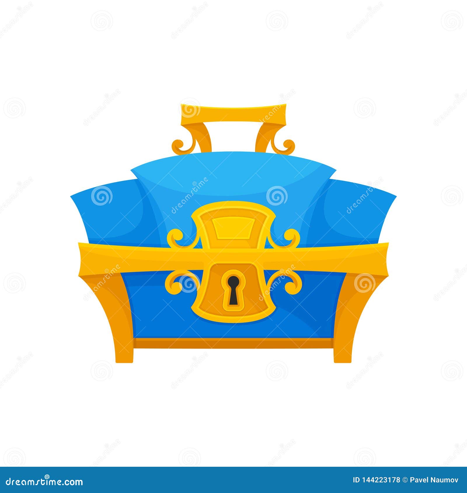Blue Chest on White Background. Vector Illustration. Stock Vector ...