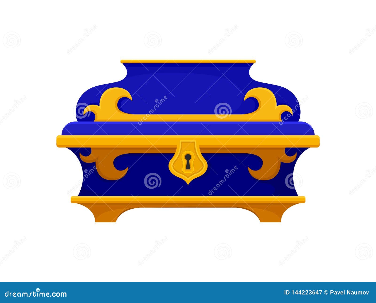 Blue Chest on White Background. Vector Illustration. Stock Vector ...