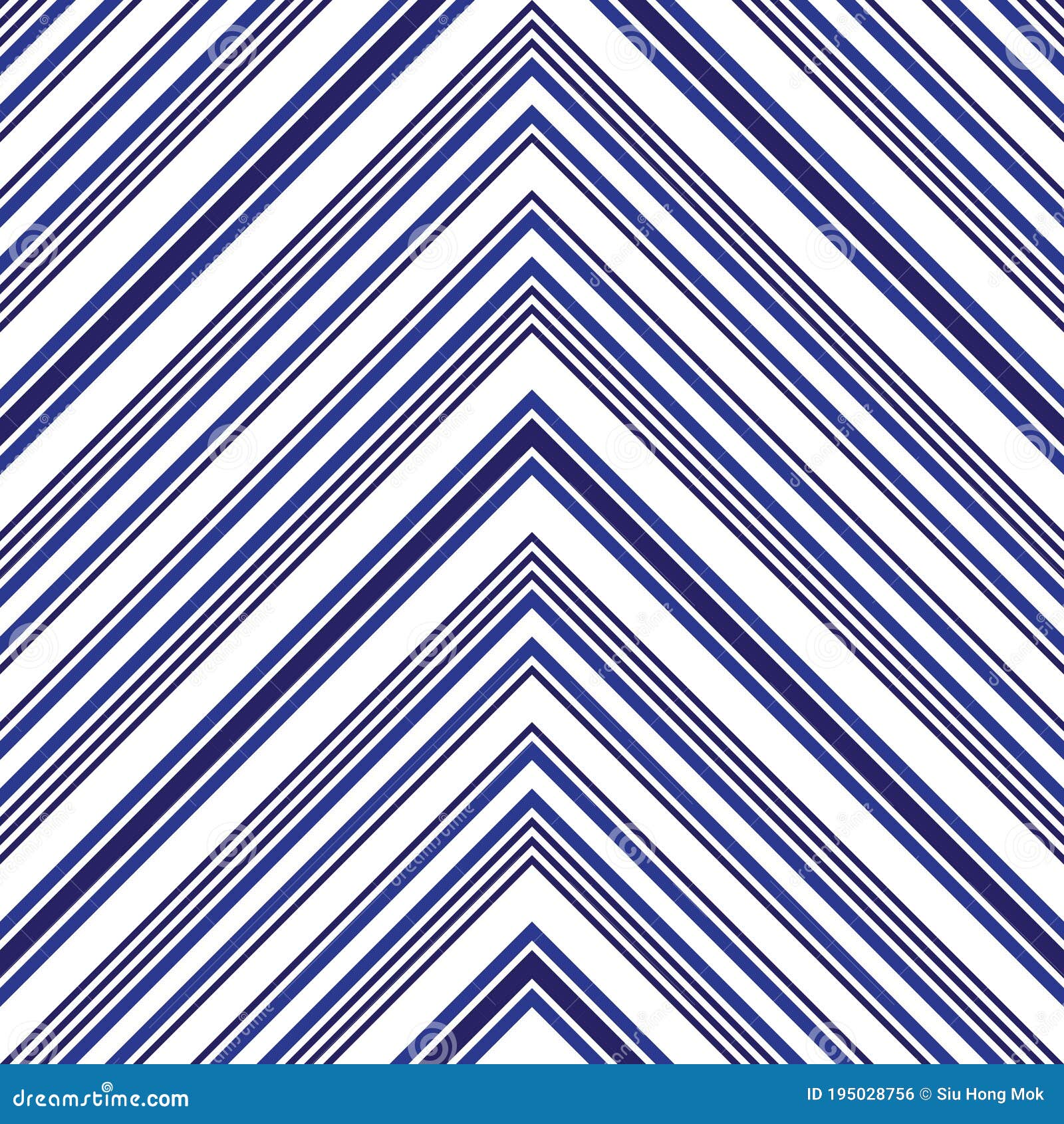 Blue Chevron Diagonal Stripes Seamless Pattern Background Stock Vector ...