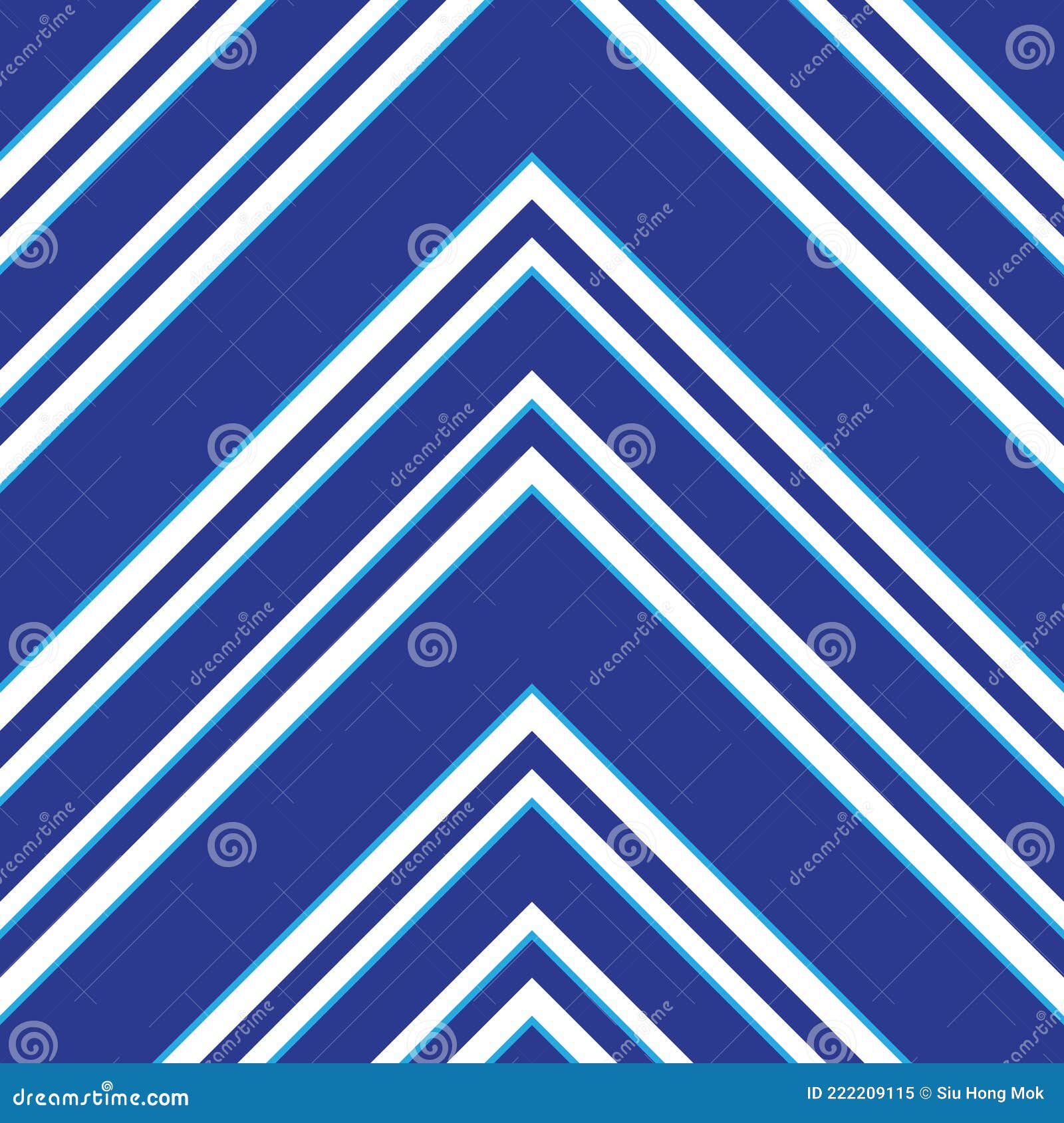 Blue Chevron Diagonal Stripes Seamless Pattern Background Stock Vector ...