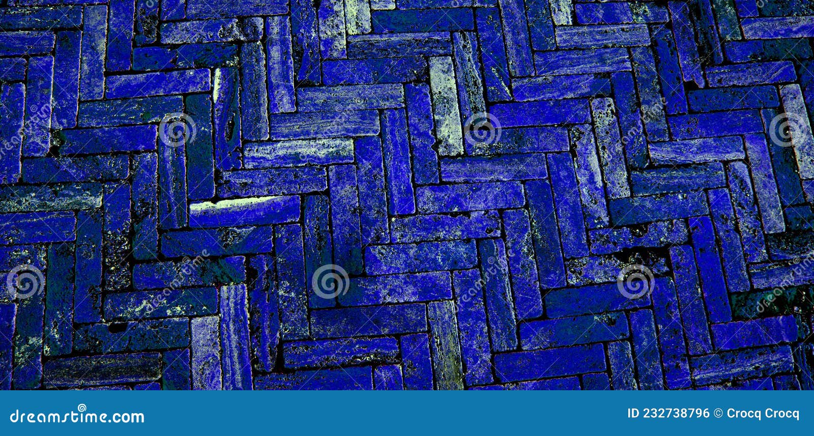 Blue Chevron Pattern Set Out of Royal Blue Tiles Stock Photo - Image of architecture, royal ...