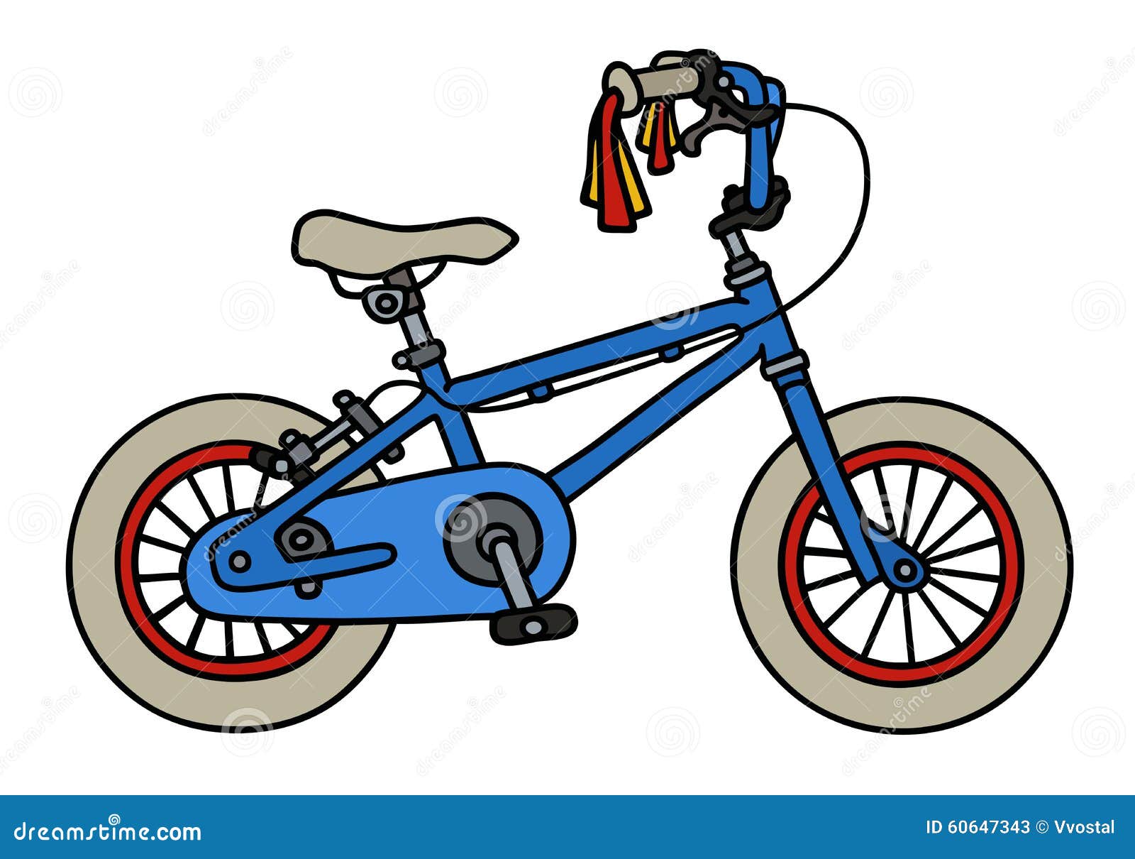 Blue child bike stock vector. Illustration of child, color - 60647343