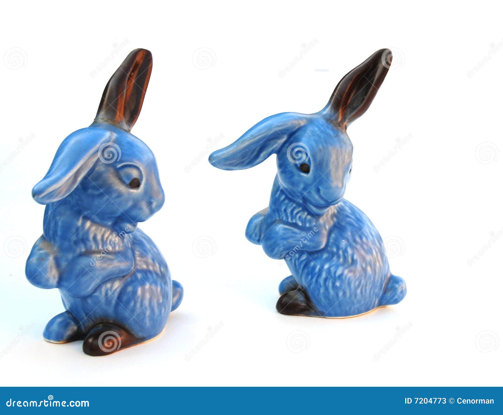 Blue china rabbits stock image. Image of rabbit, seventies - 7204773