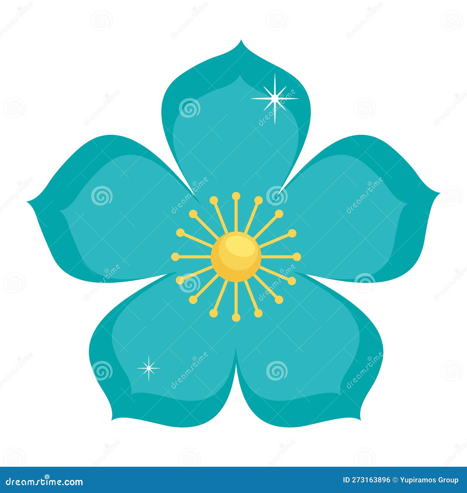 Blue chinese flower stock vector. Illustration of celebration - 273163896