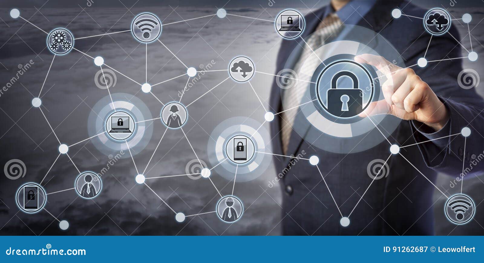 Blue Chip Client Remotely Locking Smart Devices Stock Image - Image of ...