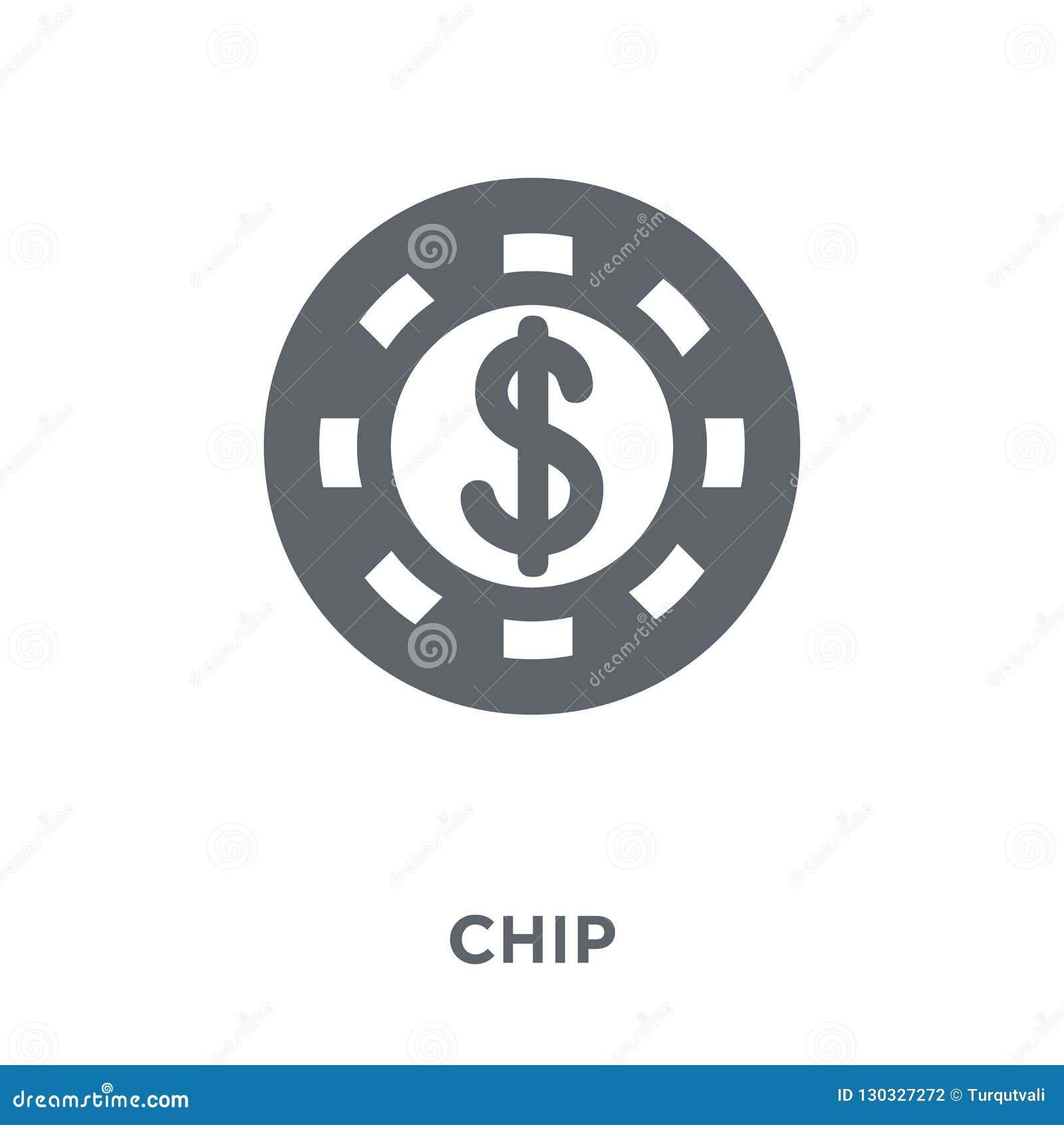 Blue Chip Icon from Blue Chip Collection. Stock Vector - Illustration ...