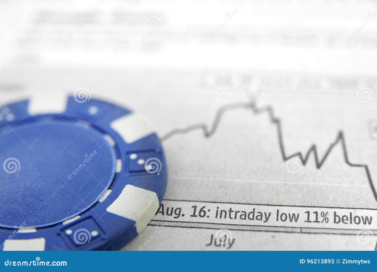 Blue chip stock stock image. Image of market, newspaper - 96213893