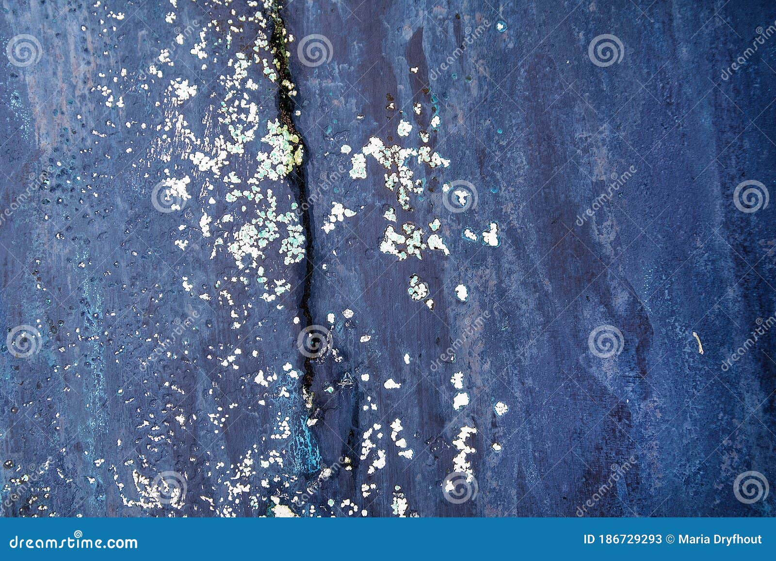 Blue Chipped Paint Textured Abstract Stock Image - Image of closeup ...